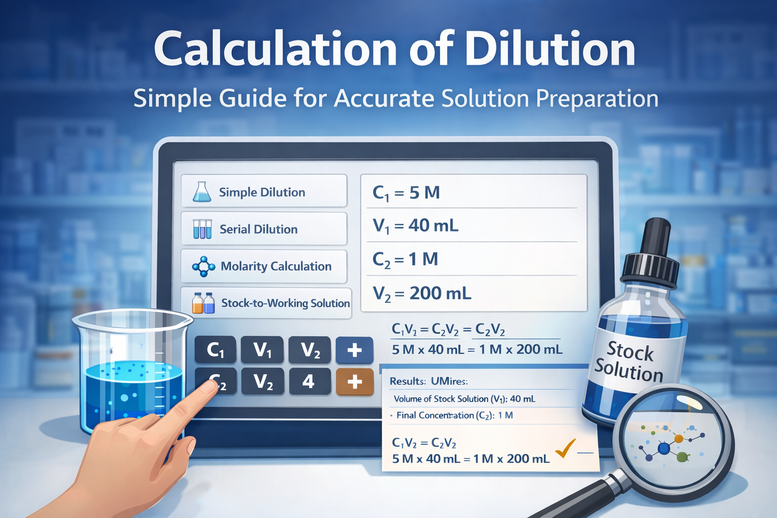 Calculation of Dilution: Simple Guide for Accurate Solution Preparation