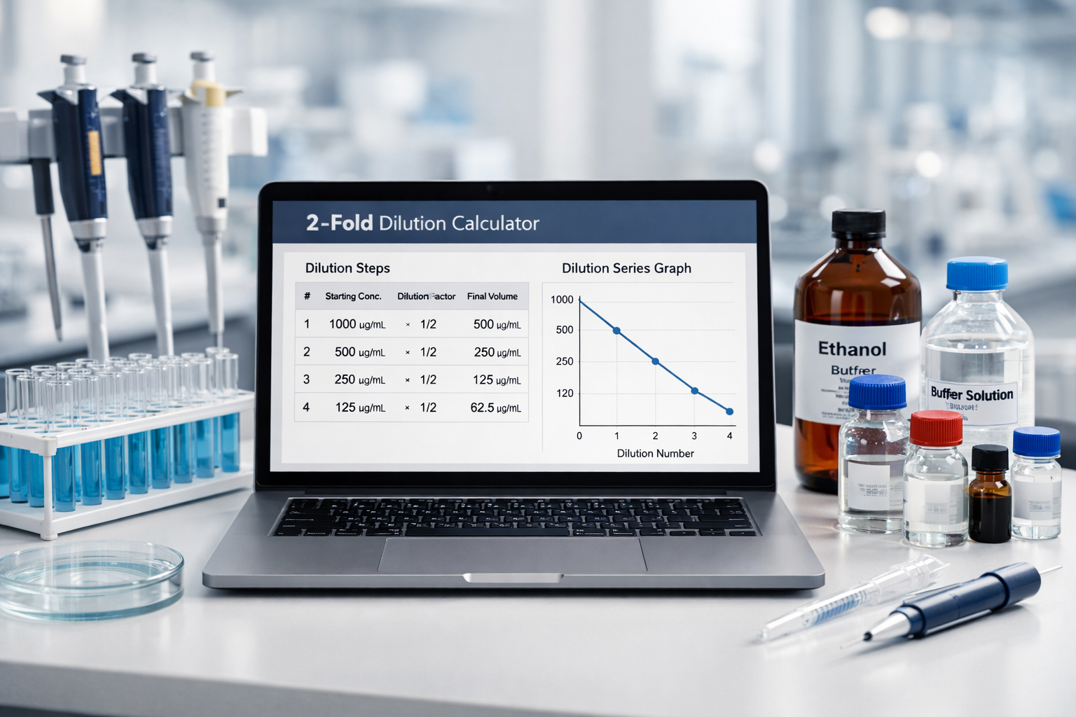 2 Fold Dilution Calculator – Free Online Tool for Accurate Lab Results